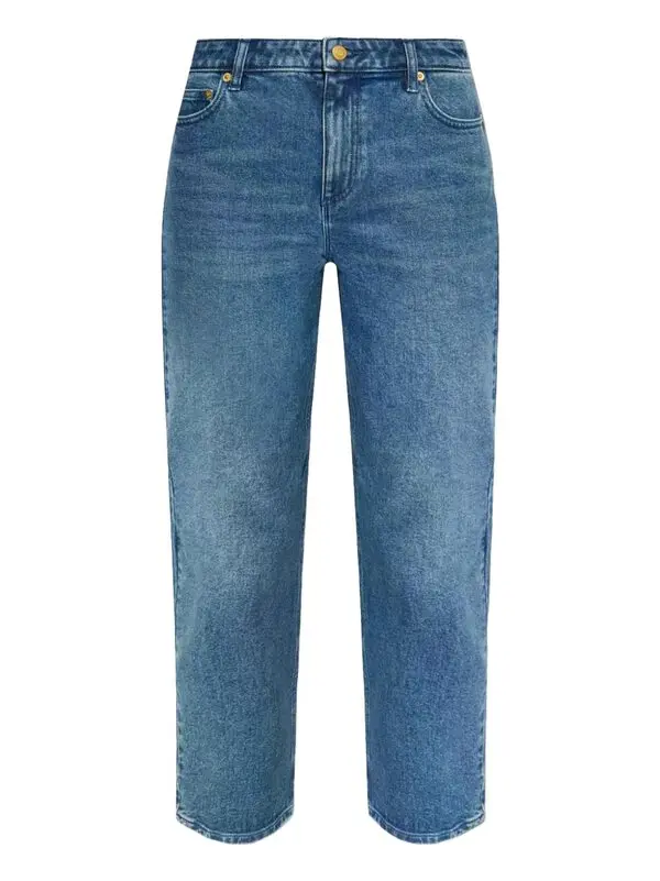 Michael Kors Cropped Straight-leg Jeans - Blue