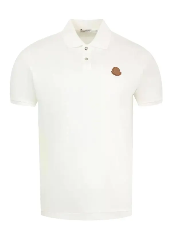 Moncler Logo-patch Polo Shirt - Neutrals