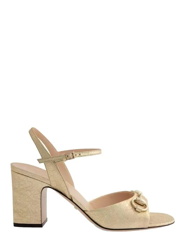 Gucci 75mm Horsebit Sandals - Neutrals