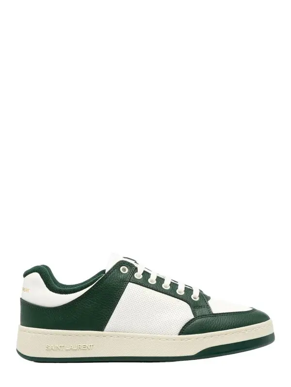 Saint Laurent Low-top Sneakers - Coffe White+dark Basil