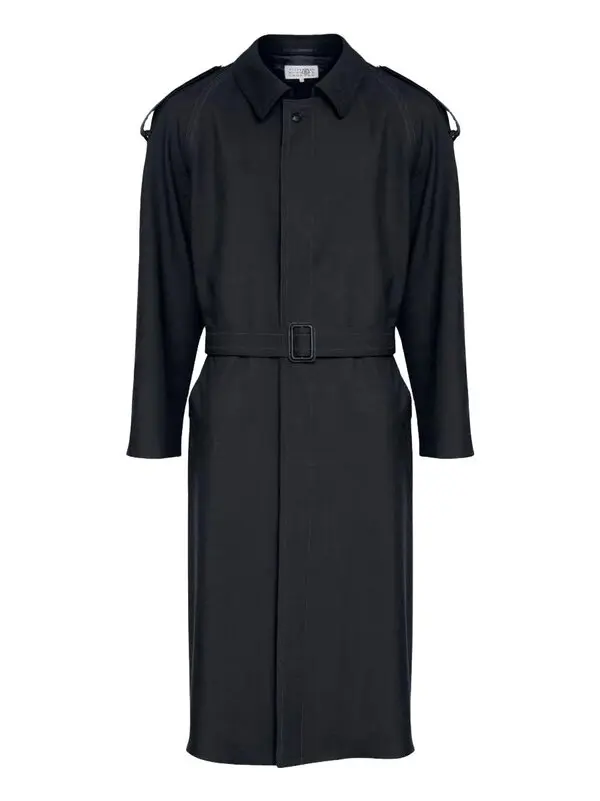 MAISON MARGIELA Wool Trench Coat - Black