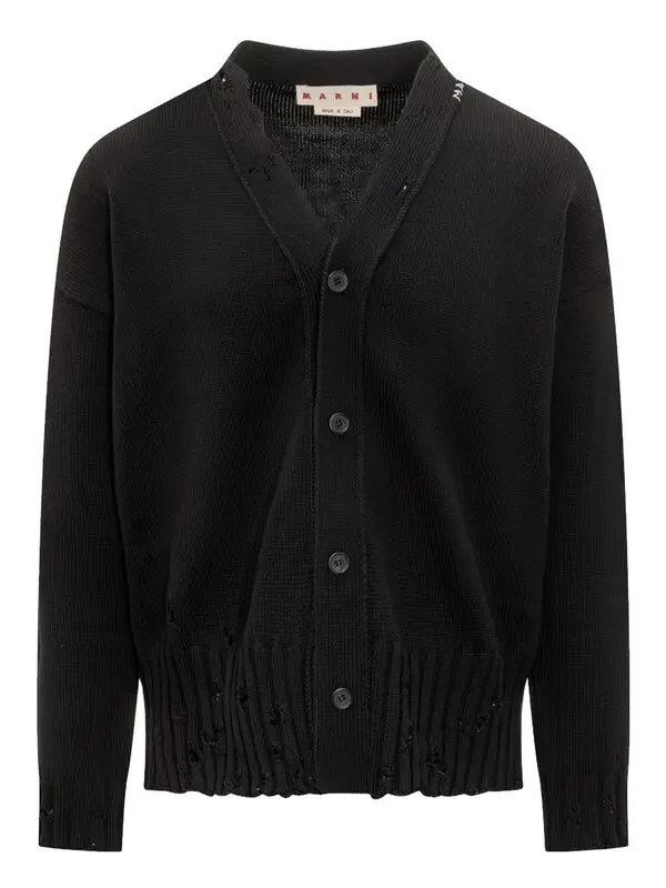 Marni Long-sleeved Cardigan - Black