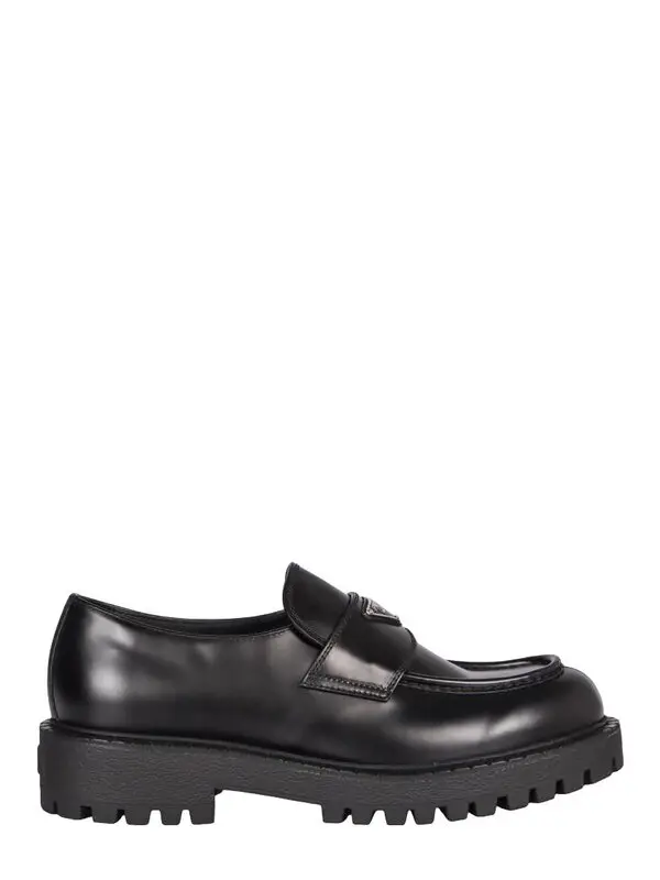 Prada Leather Loafers - Black
