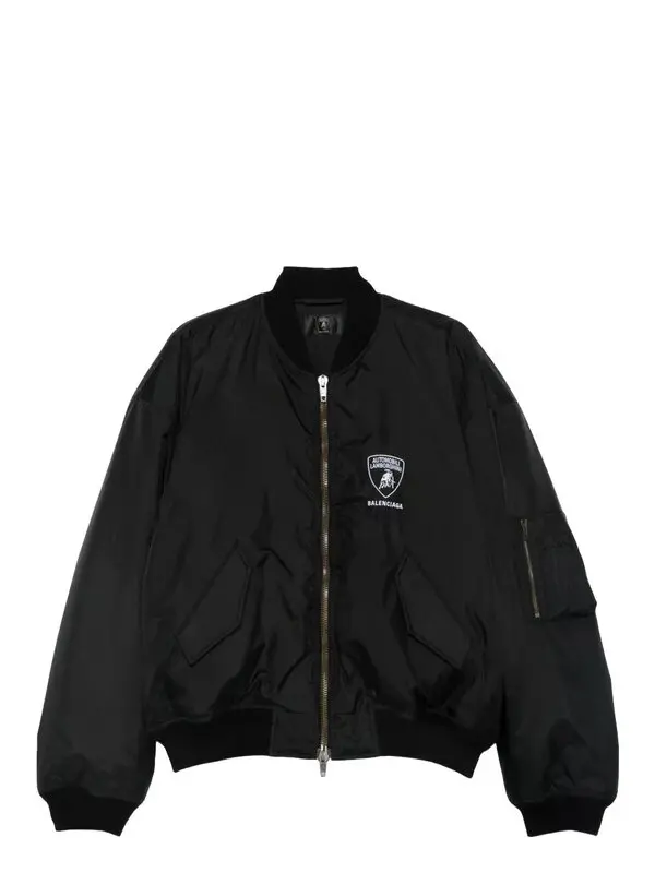Balenciaga Automobili Lamborghini-logo Bomber Jacket - Black