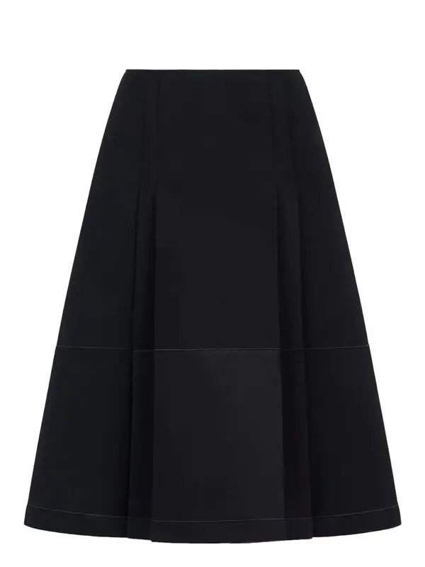 Marni Pleated Midi Skirt - Black