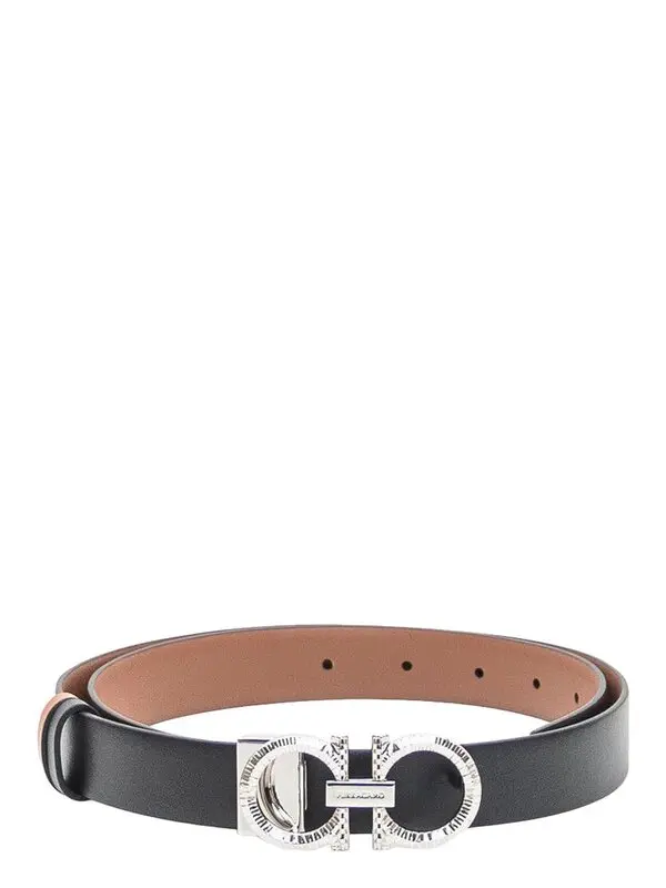 FERRAGAMO Leather Belt - Black
