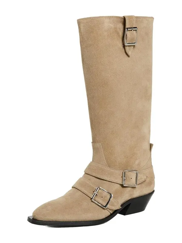ALOHAS Ryder Suede Leather Boots - Beige