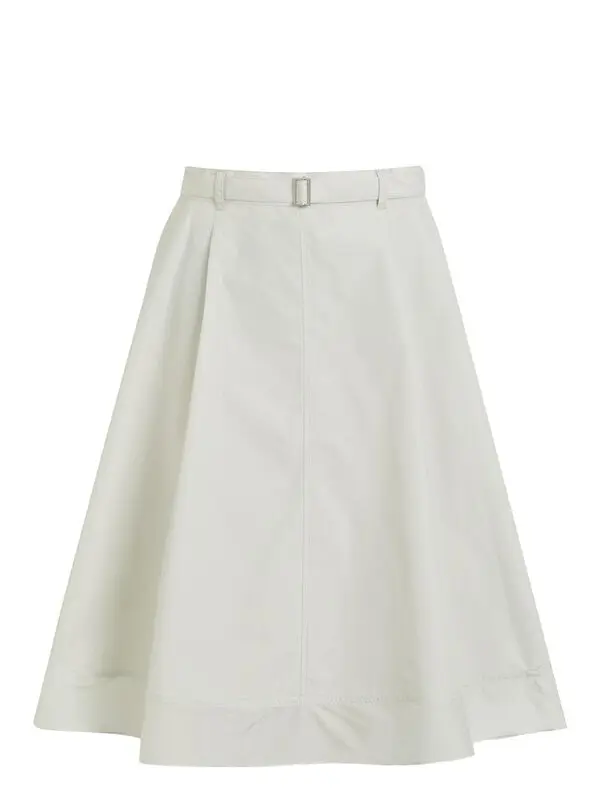 3.1 Phillip Lim Flounce Cotton-blend Midi Skirt - Light Grey