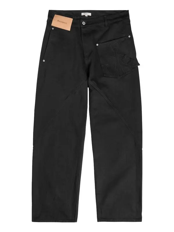 JW Anderson Twisted Workwear Wide-leg Jeans - Black