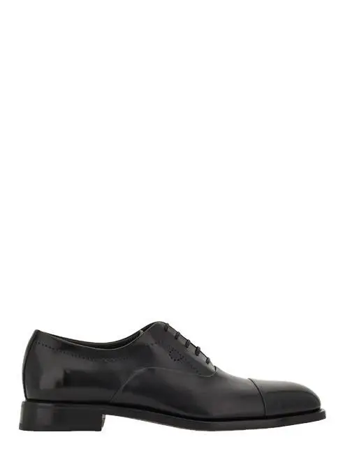FERRAGAMO Tramezza Oxford With Toe Cap - Black