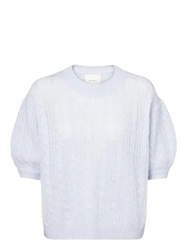 LISA YANG Kenzie Cable-knit Cashmere And Silk Sweater - Blue
