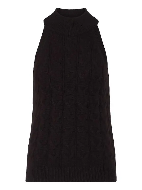LISA YANG Serafine Cable-knit Cashmere Top - Brown