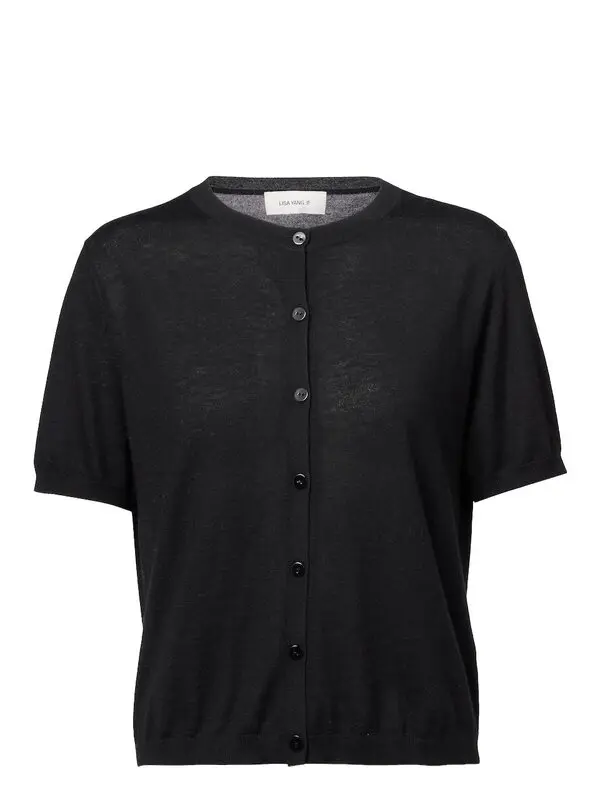 LISA YANG Charlotte Cashmere Cardigan - Black