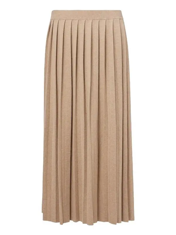 LISA YANG Minda Cotton And Cashmere Midi Skirt - Brown