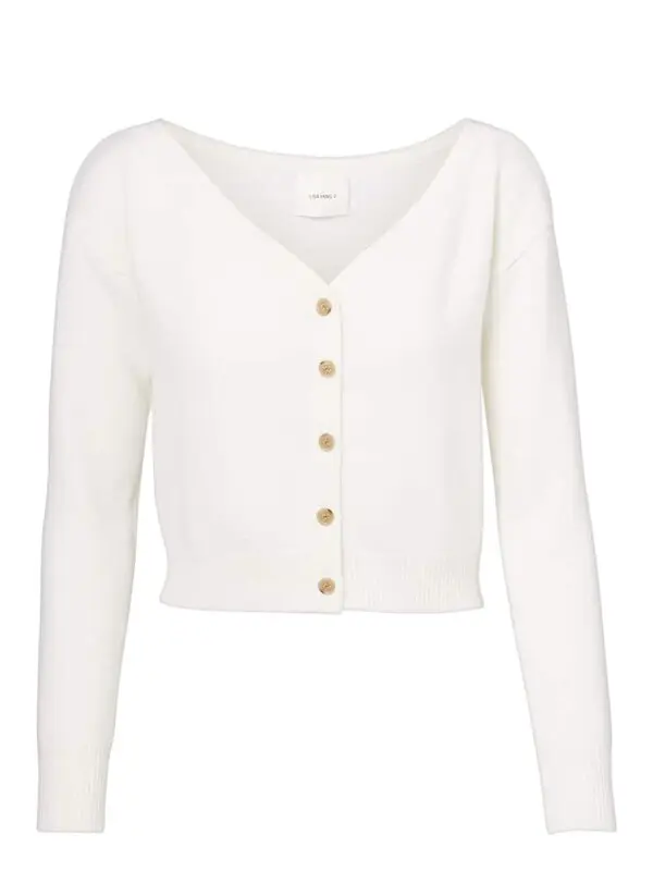 LISA YANG Beata Cashmere Cardigan - White
