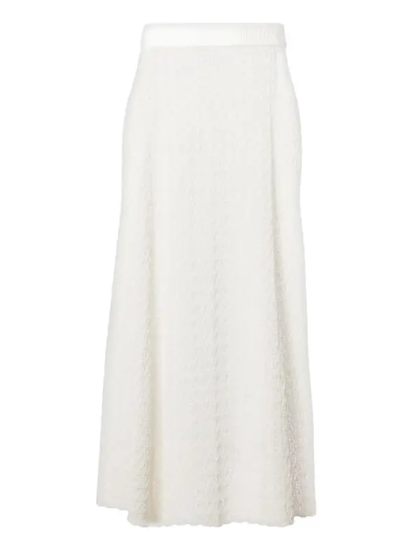 GANNI Crochet Maxi Skirt - White