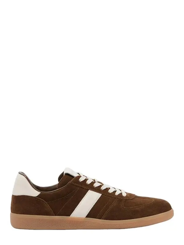TOM FORD Archer Leather-trimmed Suede Sneakers - Brown