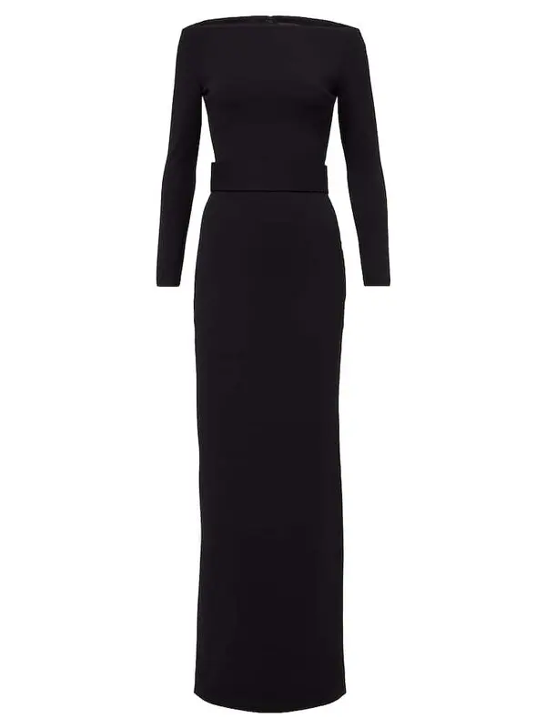 Solace London Sabina Off-shoulder Gown - Black