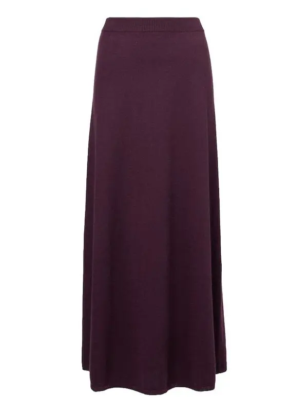 LISA YANG Dolly Cashmere Maxi Skirt - Burgundy
