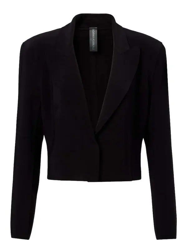Norma Kamali Cropped Blazer - Black