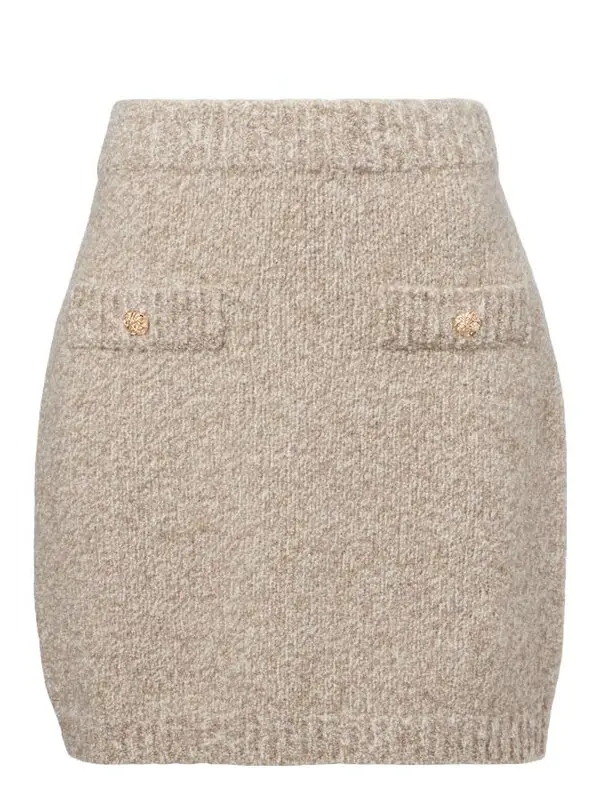 Jardin Des Orangers Cashmere-blend Miniskirt - Beige