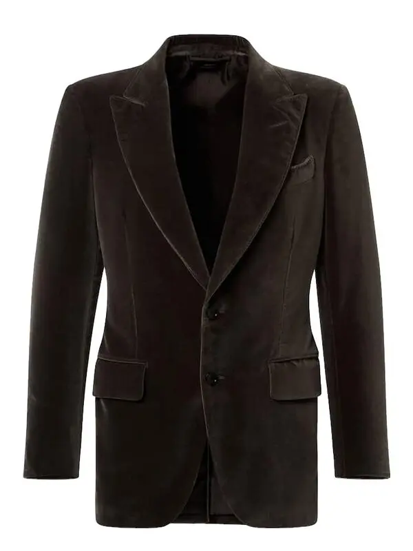 TOM FORD Dyllan Cotton Velvet Blazer - Black