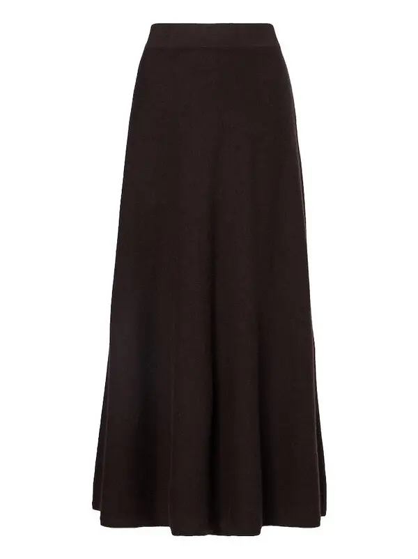 LISA YANG Torie High-rise Cashmere Maxi Skirt - Brown