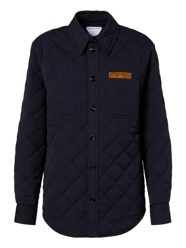 Bottega Veneta Quilted Cotton-blend Overshirt - Blue