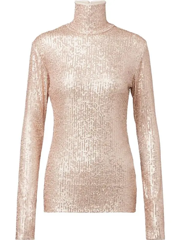 Norma Kamali Sequined Top - Metallic