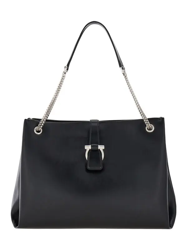 FERRAGAMO Gancini Tote Bag - Black