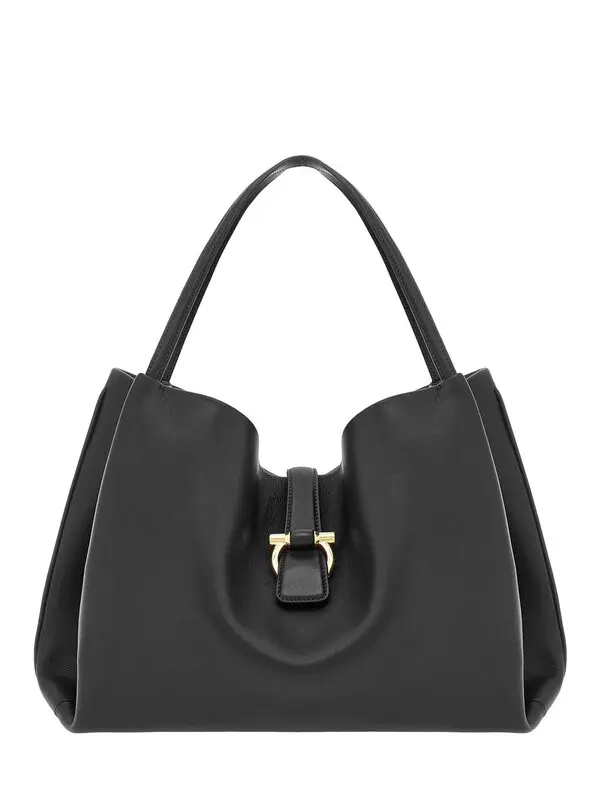 FERRAGAMO Gancini Tote Bag - Black