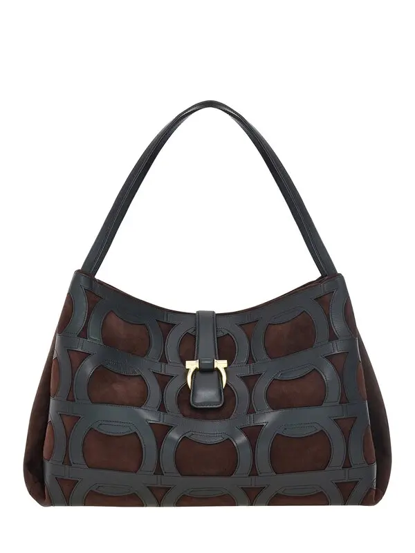 FERRAGAMO Gancini Tote Bag - Brown