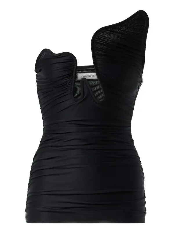 Christopher Esber Salacia Ruched Top - Black