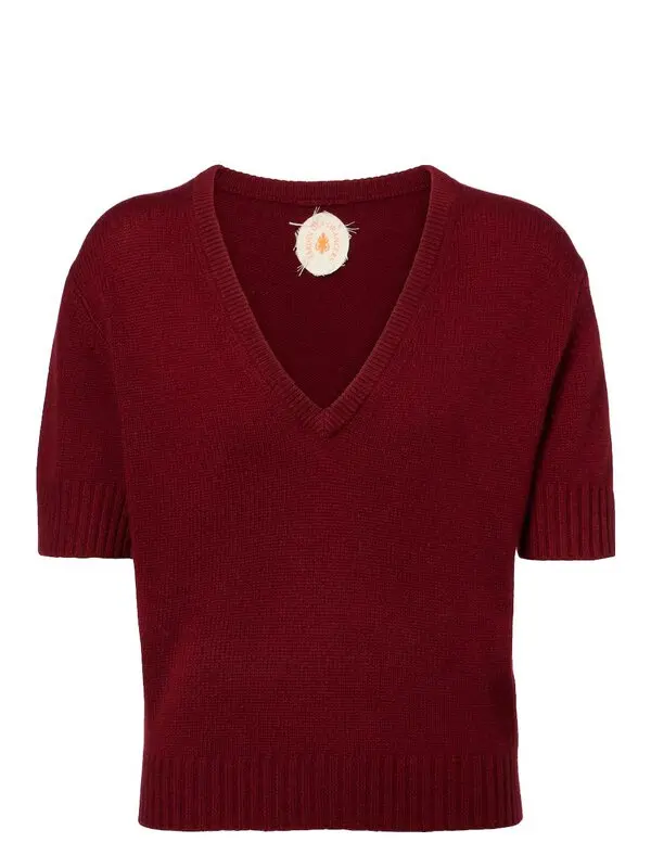 Jardin Des Orangers Cashmere Top - Burgundy