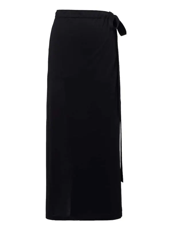 TOTEME Cotton And Silk Midi Skirt - Black
