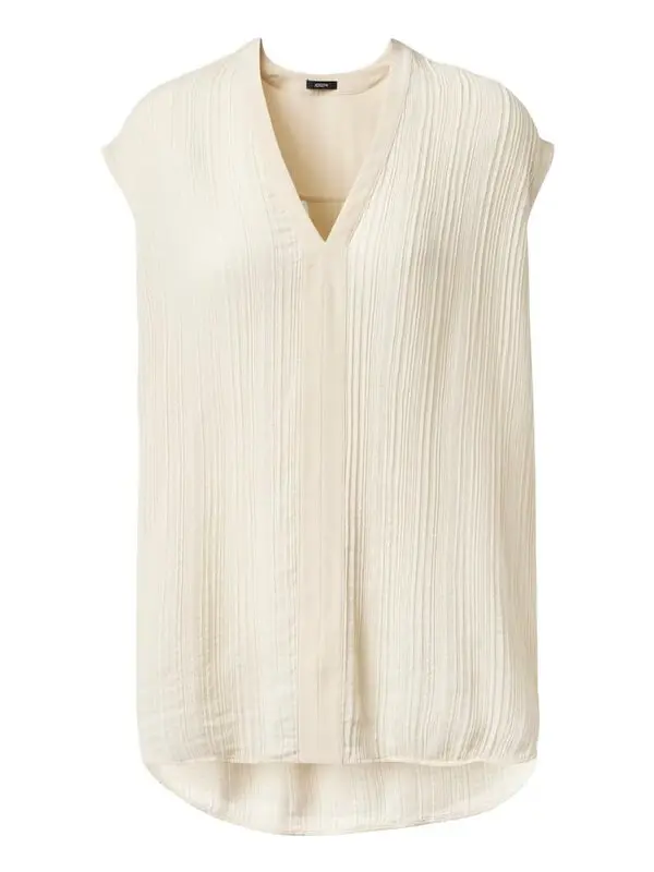 JOSEPH Lucien Pleated Top - White