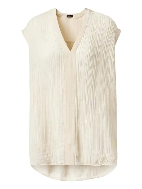JOSEPH Lucien Pleated Top - White