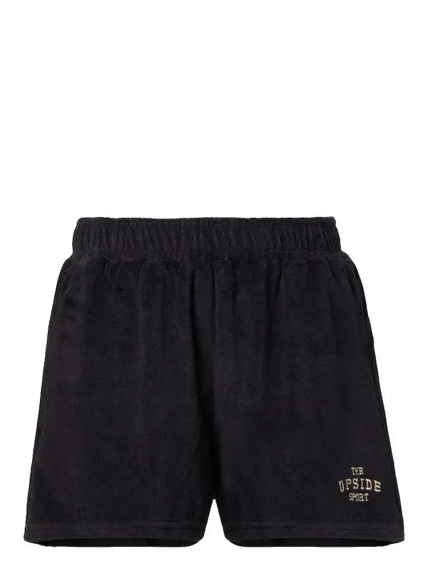 The Upside Saddle Up Ziggy Logo Terry Shorts - Black