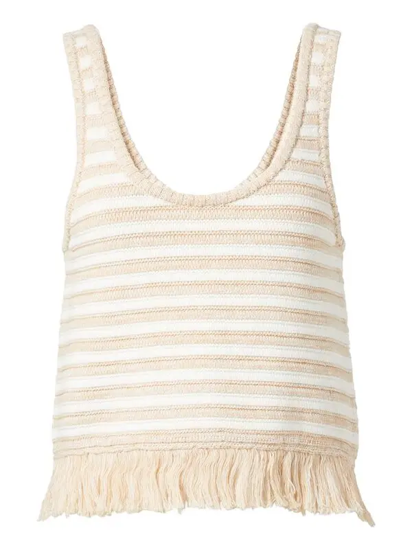 The Upside Freida Striped Knit Top - Brown