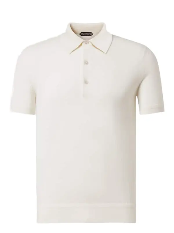 TOM FORD Cashmere And Silk Polo Shirt - White