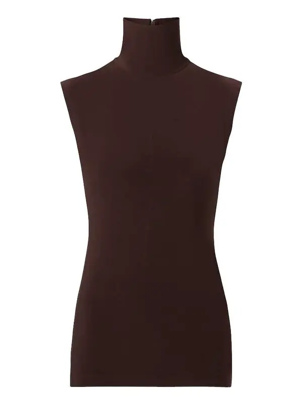 Norma Kamali Jersey Top - Brown