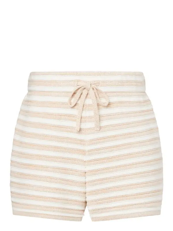 The Upside Canyon Roller Knitted Cotton Shorts - Brown