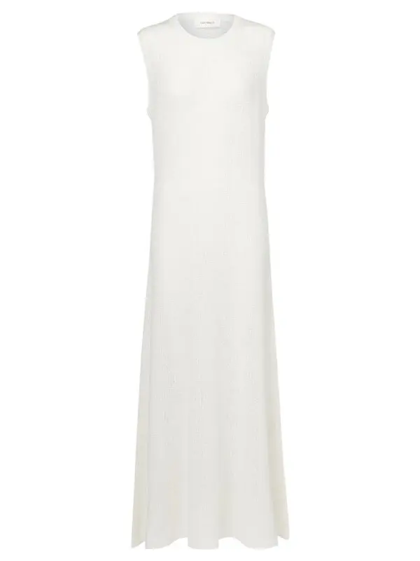 LISA YANG Madalena Cashmere And Silk Maxi Dress - White