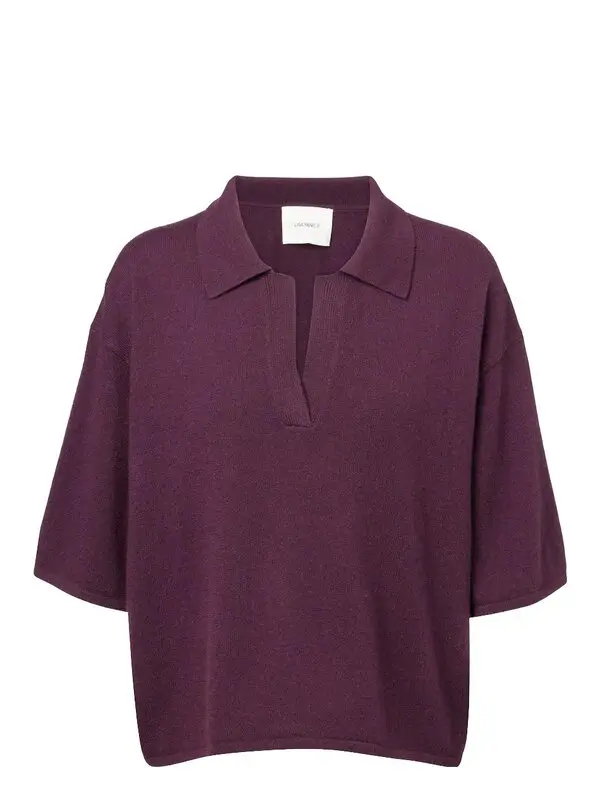 LISA YANG Neela Cashmere Polo Shirt - Purple