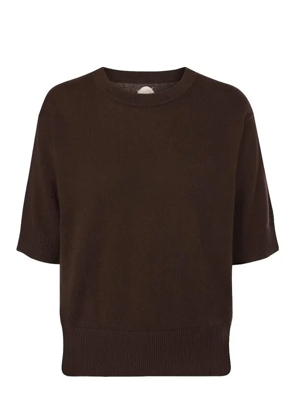 Jardin Des Orangers Cashmere V-neck Top - Brown
