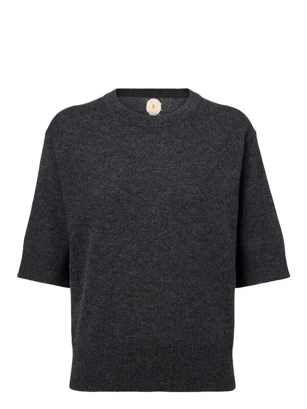 Jardin Des Orangers Cashmere V-neck Top - Grey