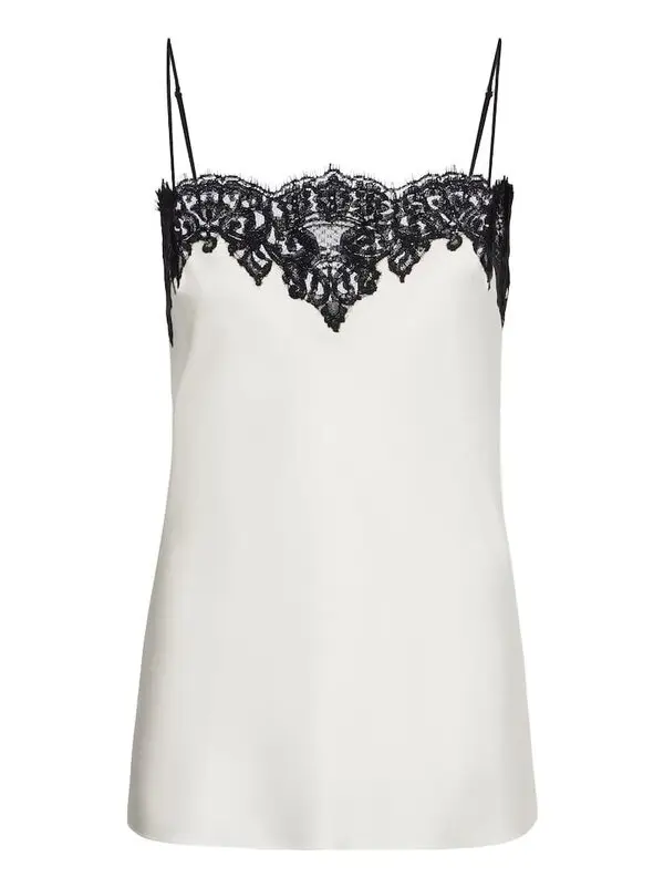 Stella McCartney Lace-trimmed Satin Camisole - White