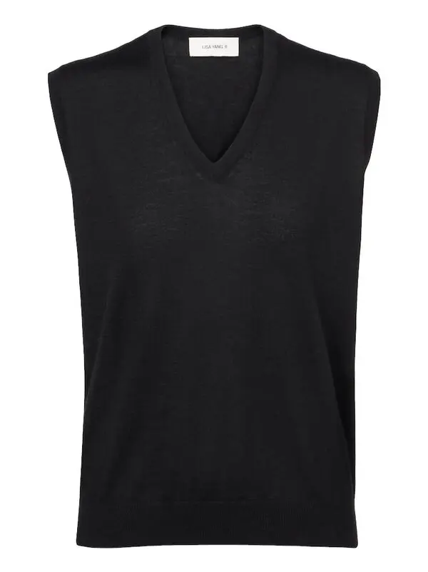 LISA YANG Lauri Cashmere Sweater Vest - Black