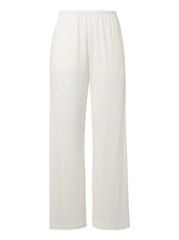 TOTÊME Cotton And Silk Straight Pants - White