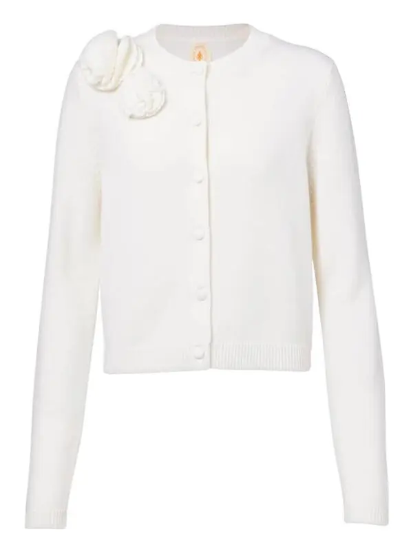 Jardin Des Orangers Wool And Cashmere Cardigan - White